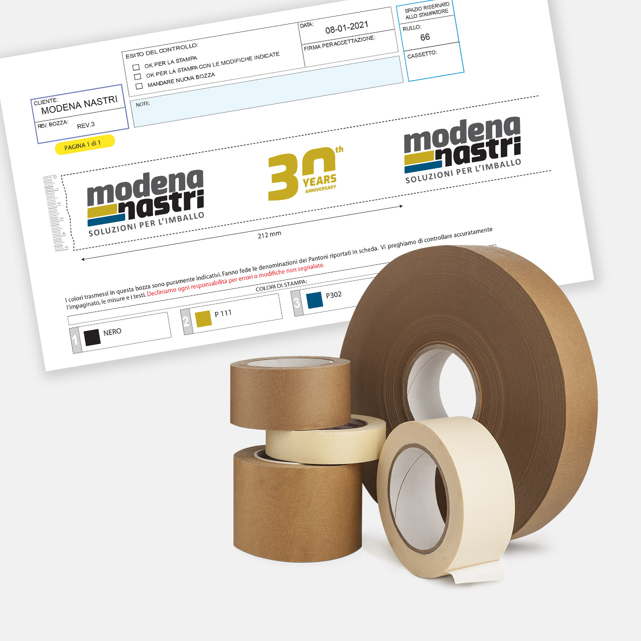 Nastri carta per imballaggio personalizzati – Modena Nastri